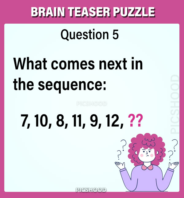 10 Brain Teasers & Math Puzzles Viral Quiz – Logic Puzzles Quiz – Picshood